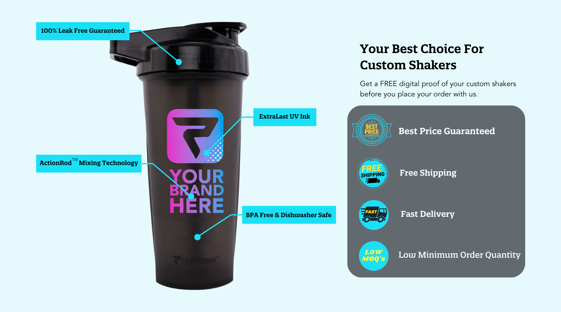 Custom Shaker Cups | No minimums, Low Price Guarantee & Free Shipping ...